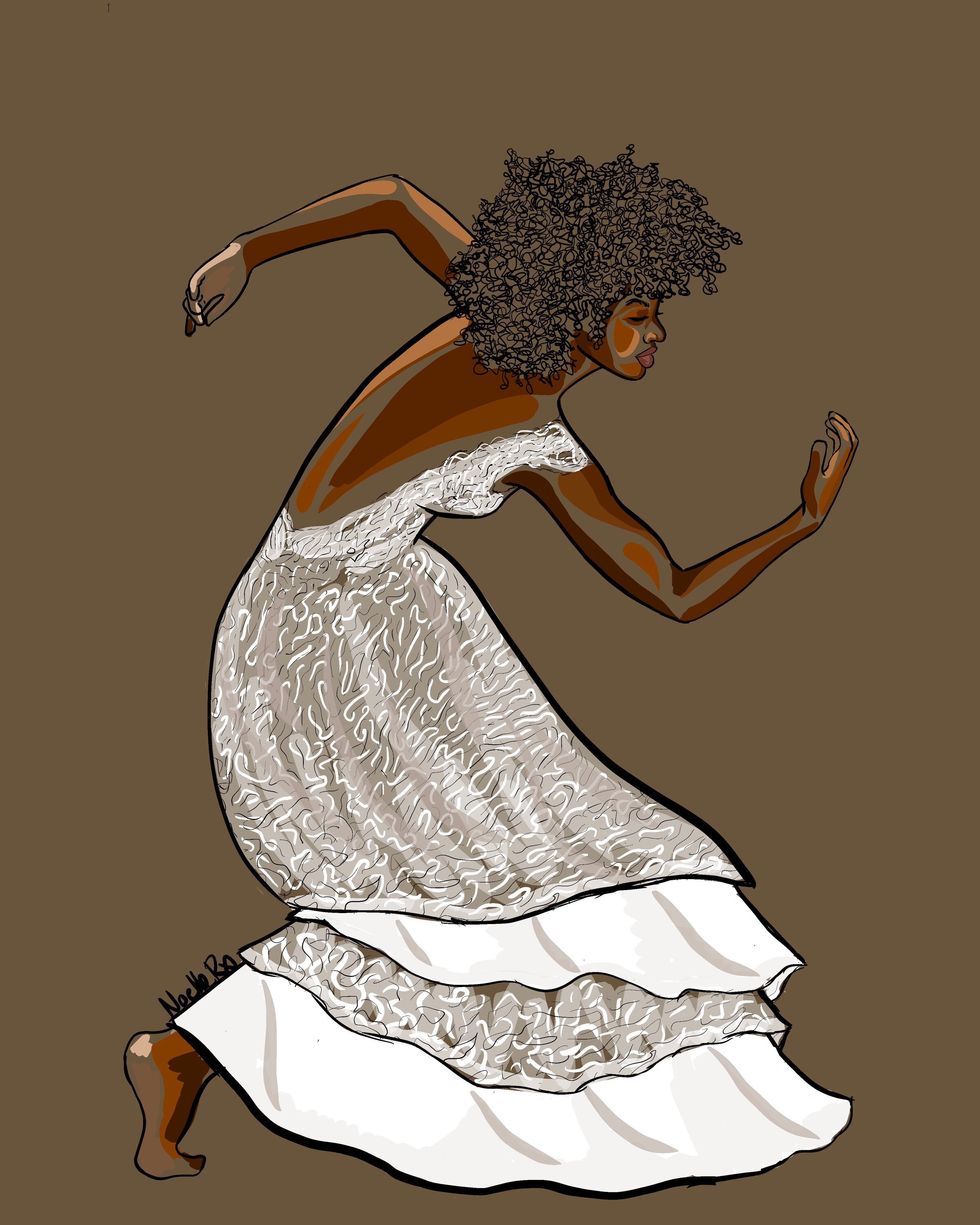 African American Dancer Portrait Modern Dance Dancer | Etsy