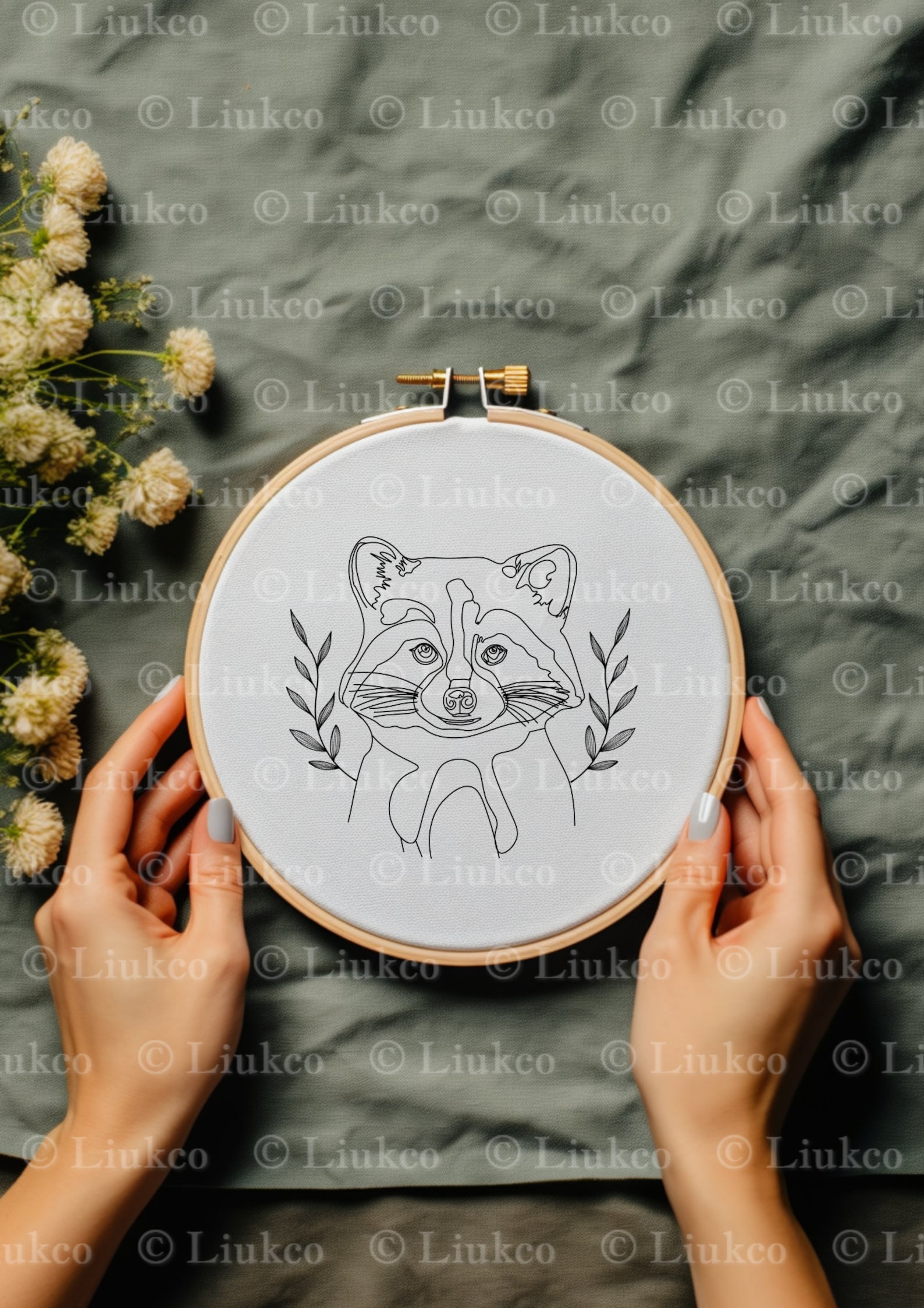 Embroidery Hoop Mockup, Cross Stitch Mock, Hoop Frame Canvas Mockup ...