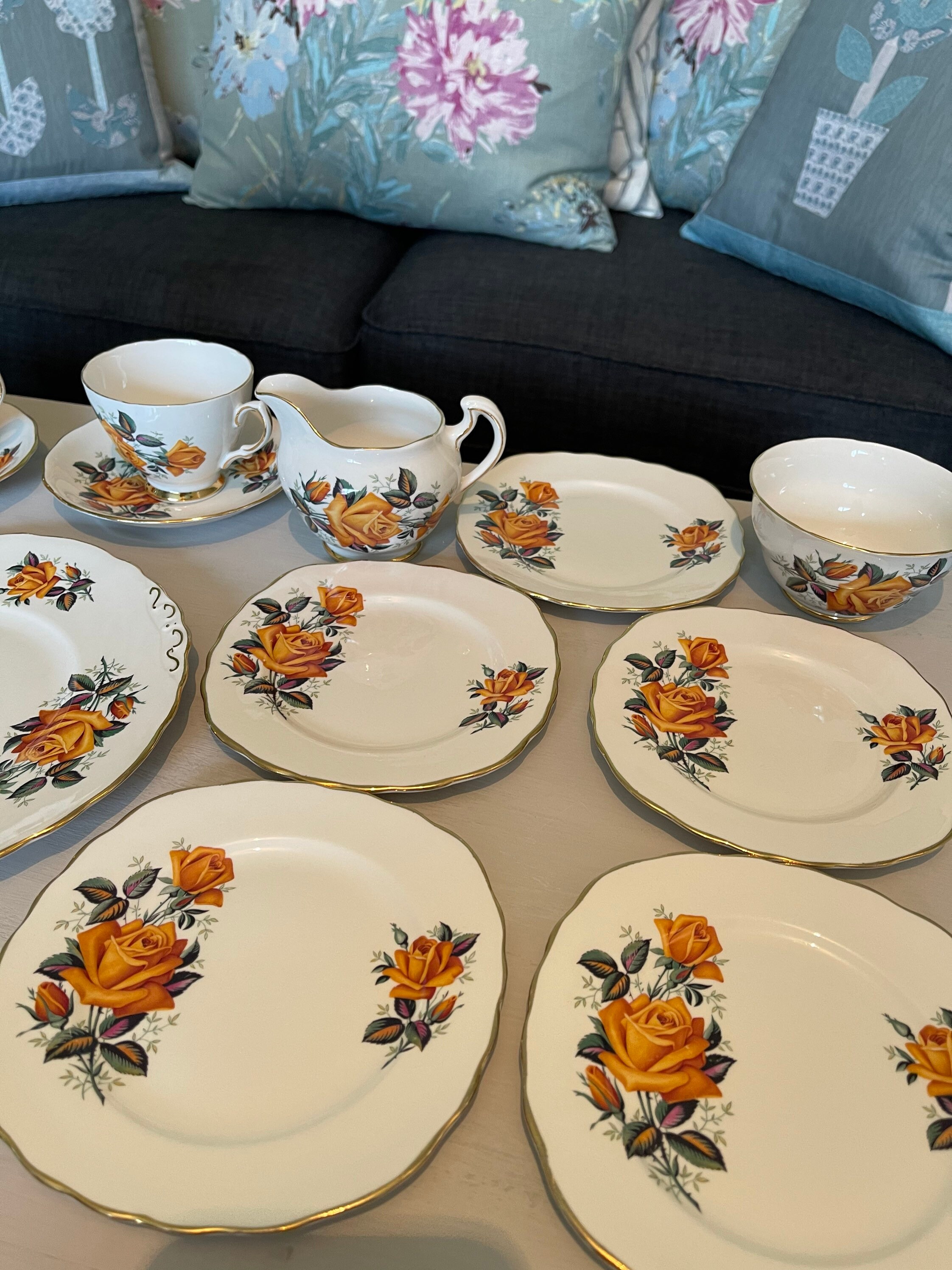 Colclough Yellow Roses Vintage Tea Set Vintage China | Etsy