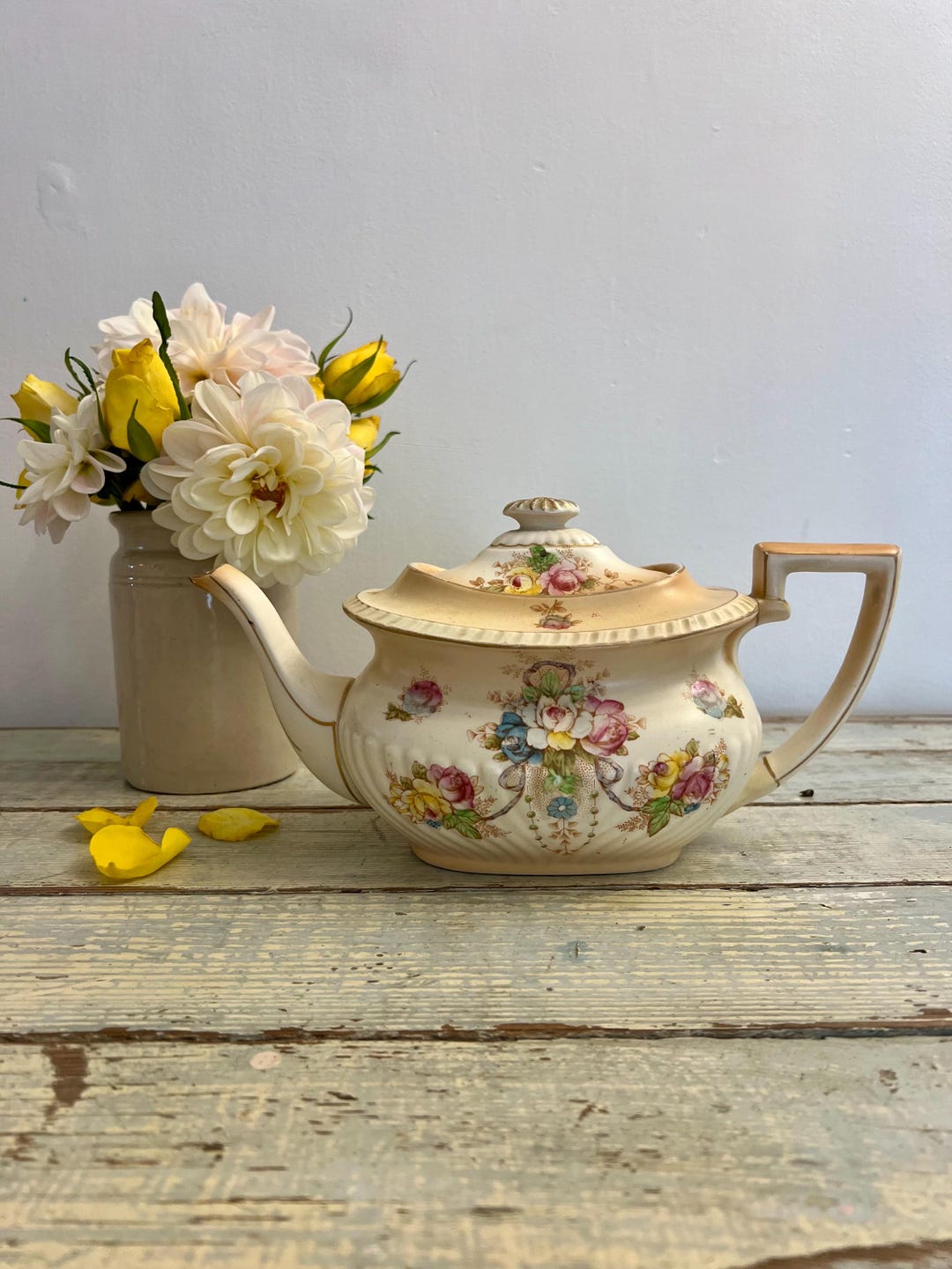 Antique SF & Co early Crown Devon Ornate China Teapot, China Teapot ...