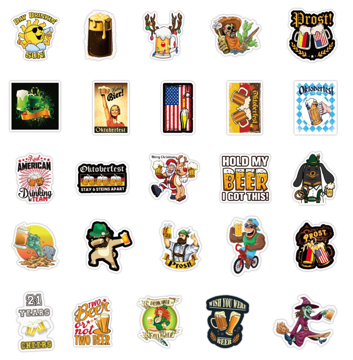 100pcs Funny Beer Alcohol Love Stickers Laptop Equipaje | Etsy