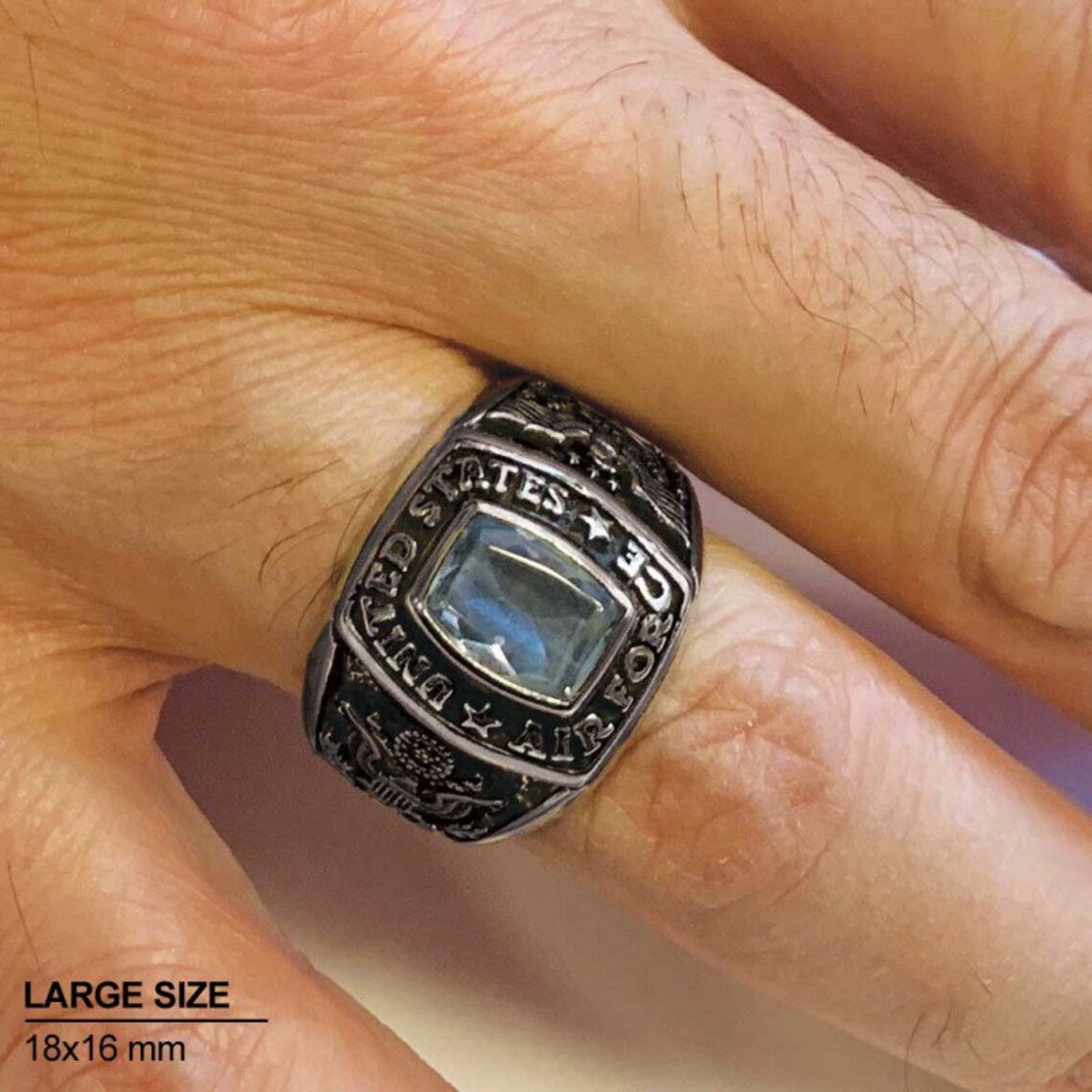 United States Air Force Ring Silver US Army Ring US Eagle - Etsy