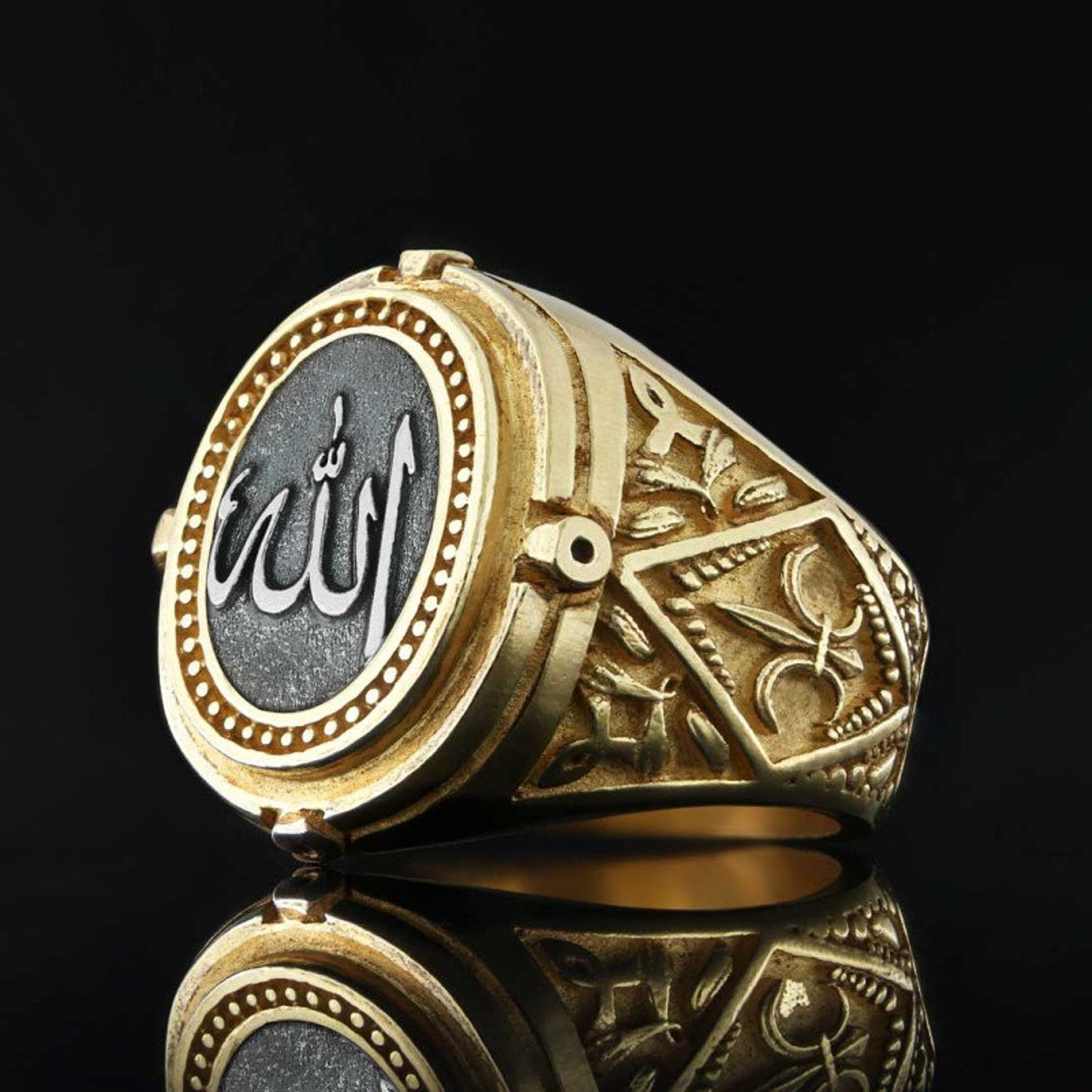 Allah Islamic Ring Silver Islamic Jewelry Islam Ring - Etsy UK