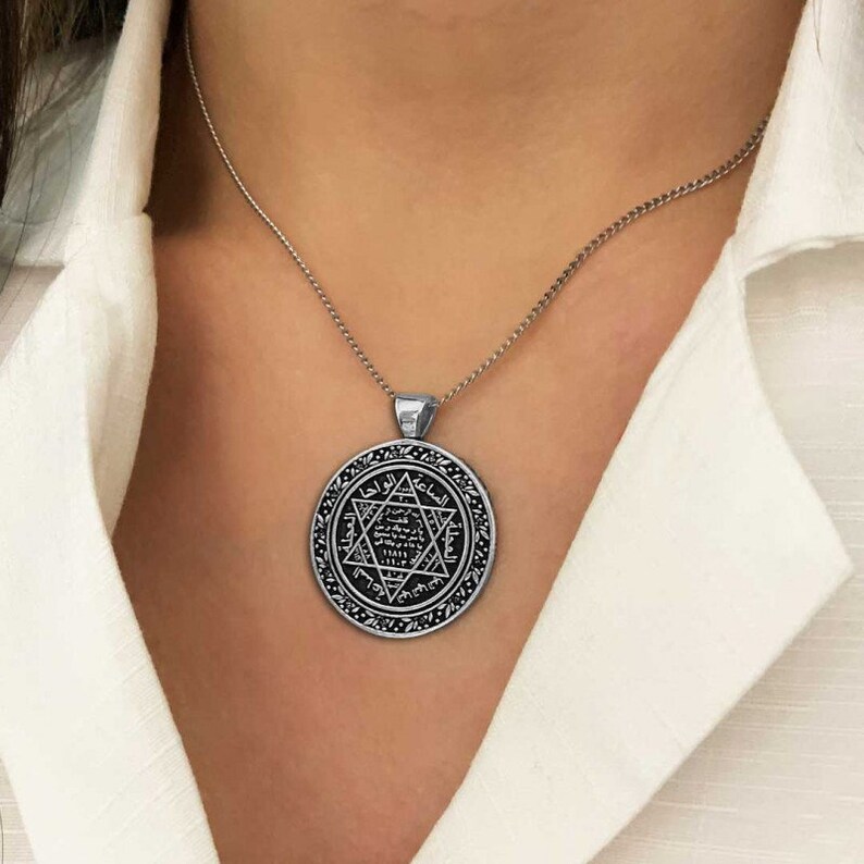 SEAL SOLOMON NECKLACE - Sterling Silver Seal Solomon Necklace - Star of ...