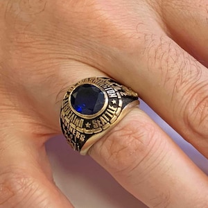 Custom College Ring, Personalized Class Ring, Custom Graduation Gift ...