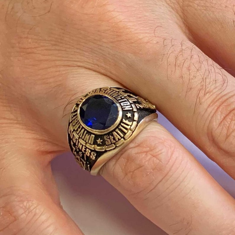 Custom College Ring Personalized Class Ring Custom | Etsy