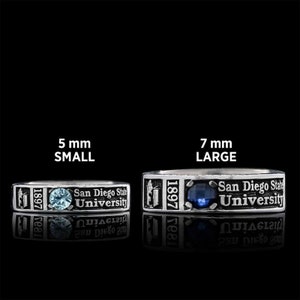 College Class Band Ring, Personalized School College Signet Ring ...