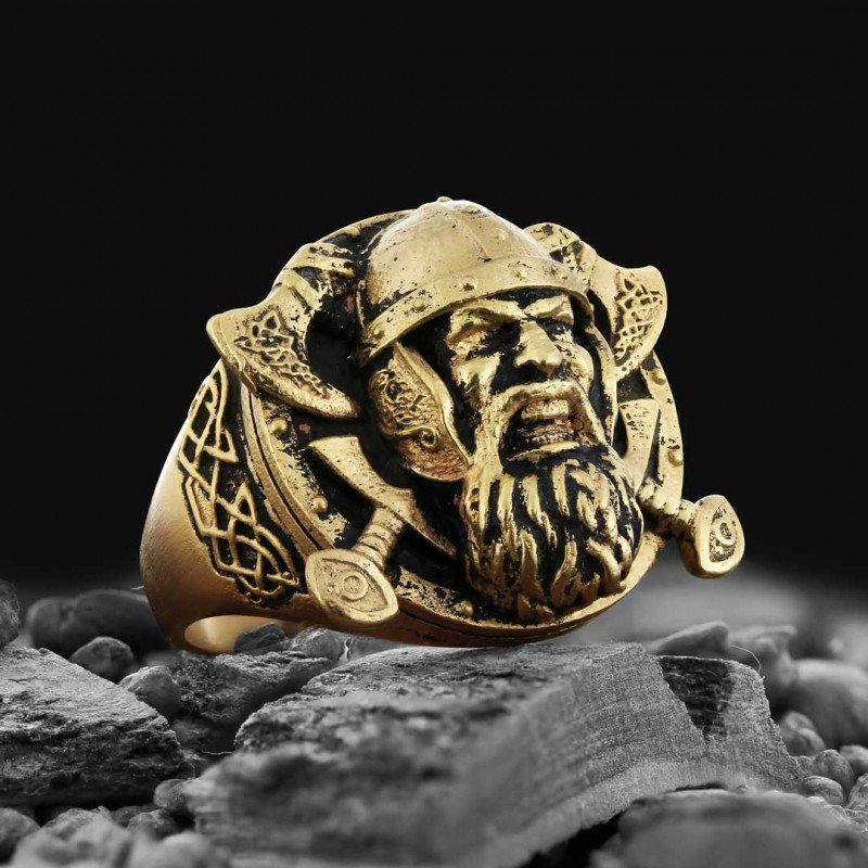 Wikinger Ring Sterling Silber Wikinger Design Ring Vatertag - Etsy.de