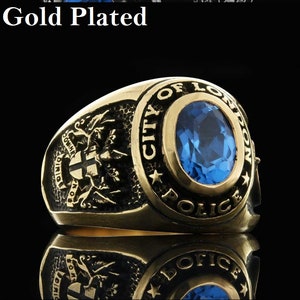 925 Sterling Silver Signet Ring, Logo Ring, Police Gift, Gift for Men ...