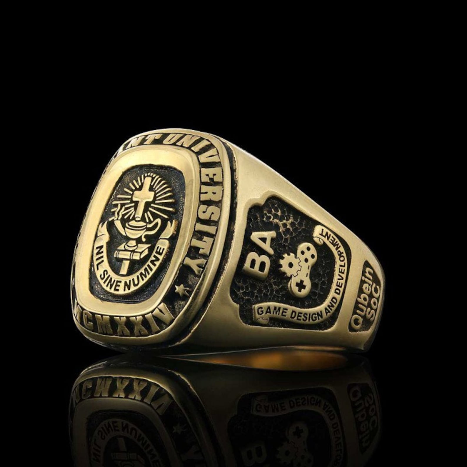 Personalized Class Ring, High School Class Ring, Silver Personalized ...