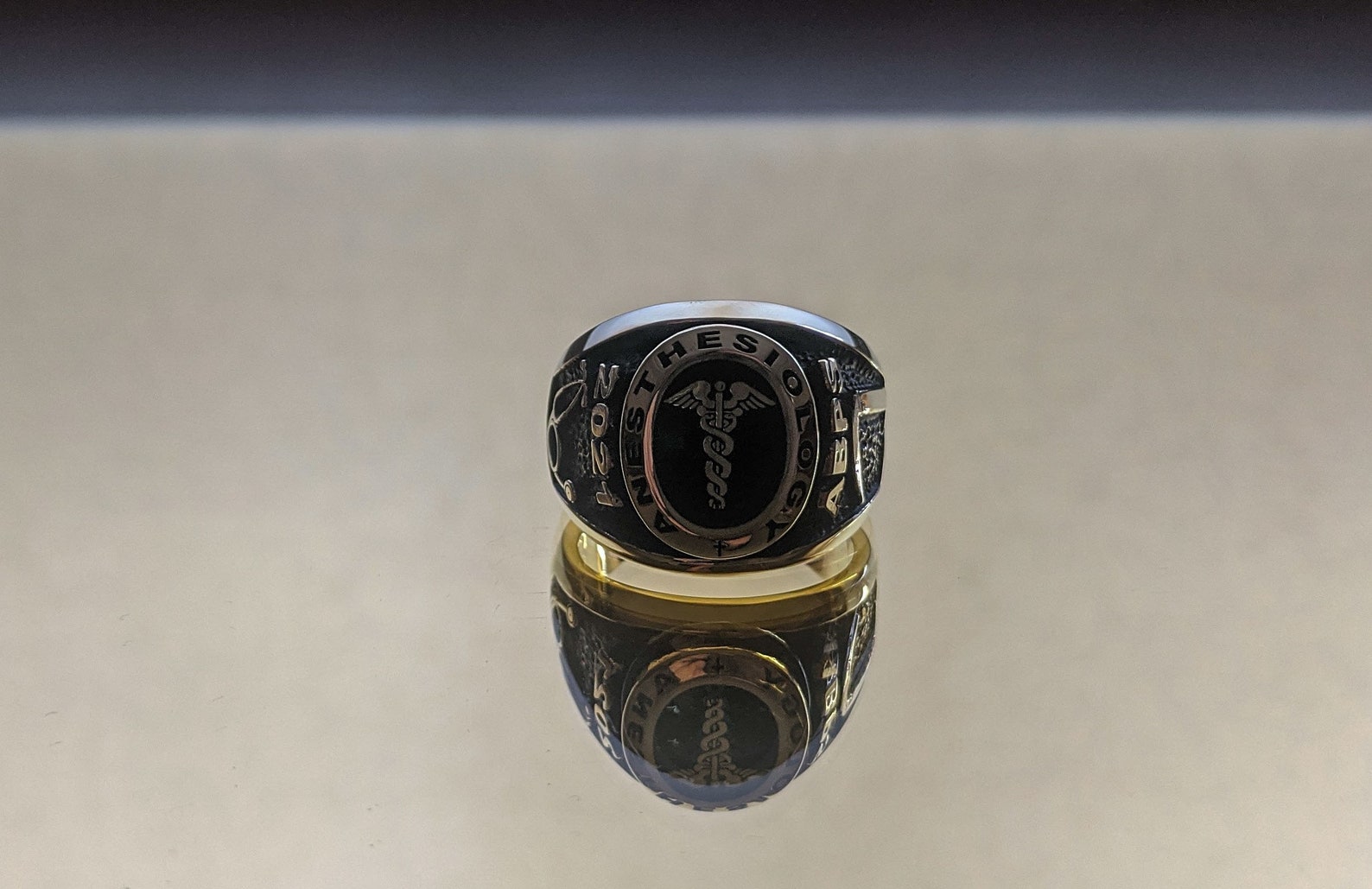 Custom College Class Ring School Ring Gold Signet Ring - Etsy