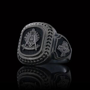 Past Master Masonic Ring, Customized Masonic Ring, Sterling Silver ...