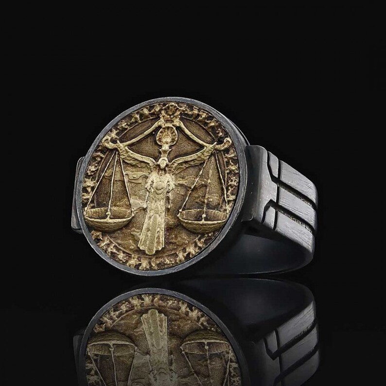 Libra Zodiac Silver Ring Zodiac Ring Birthday Gift - Etsy