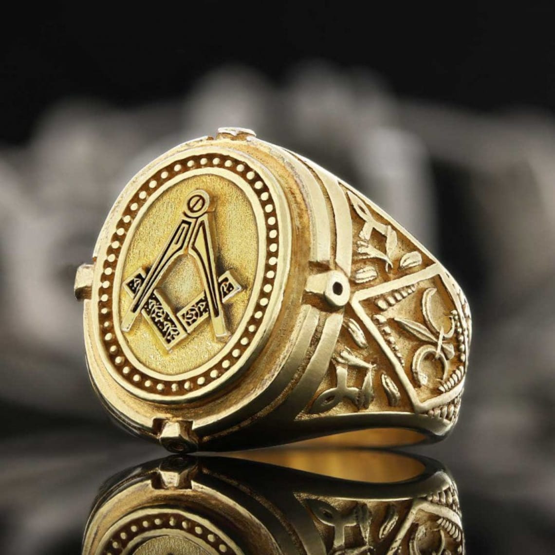 Lodge Masonic Ring Silver Customized Masonic Ring - Etsy