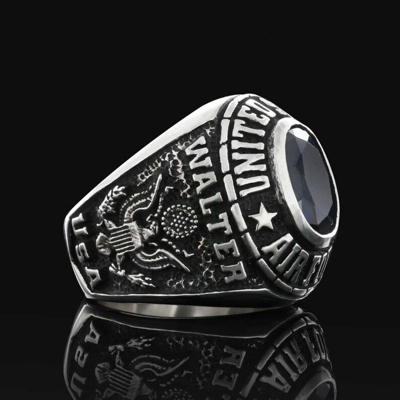 Customized United States Army Ring, Silver US Army Ring, US Eagle Ring ...
