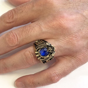 EAGLE JEWISH RING, Sterling Silver Eagle Style Jewish Ring , Jewish ...