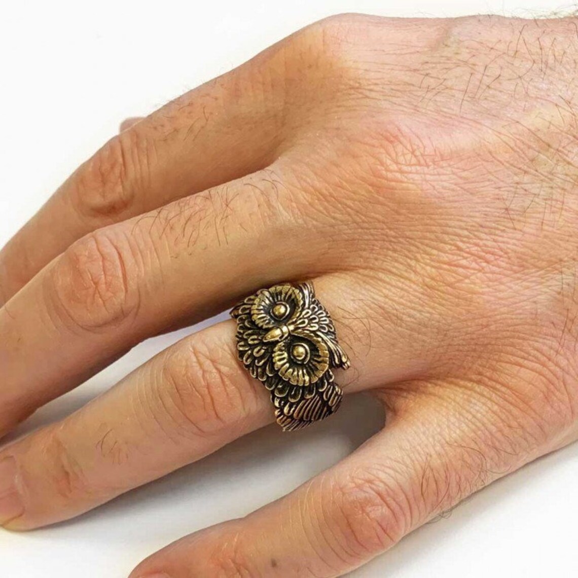 Silver Owl Ring Sterling Silver Owl Ring 3D Owl Design - Etsy