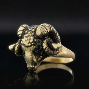 Silver Ram Ring, Sterling Silver Ram Ring, Ram Design Jewelry- Fathers ...