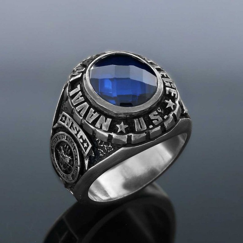 US Naval War College Ring Silver Custom College Class Ring - Etsy