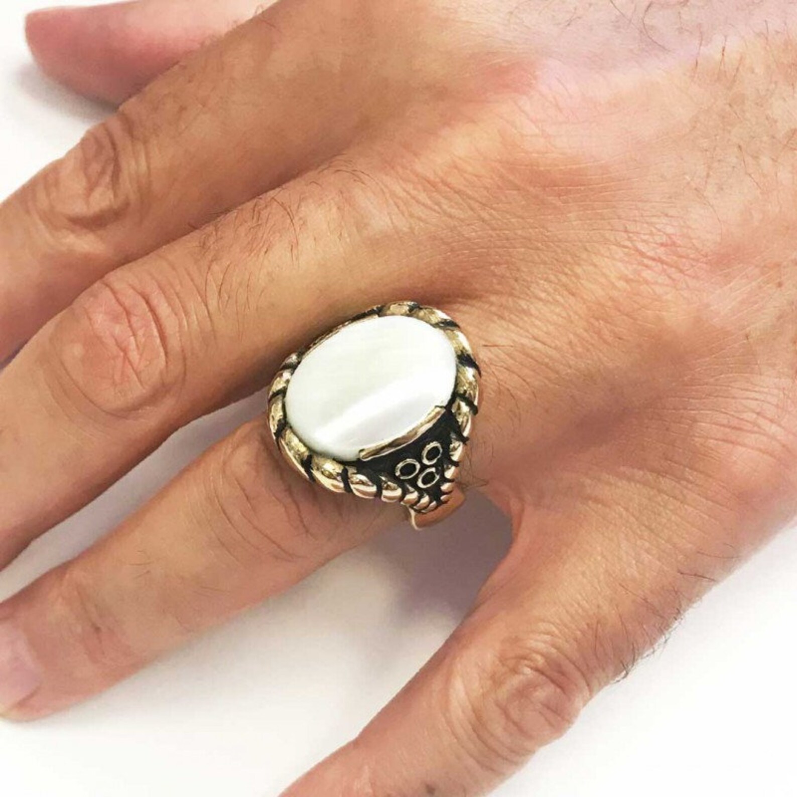 Tiger Eye Stone Ring Men 925 Sterling Silver Ruby Stone Model - Etsy