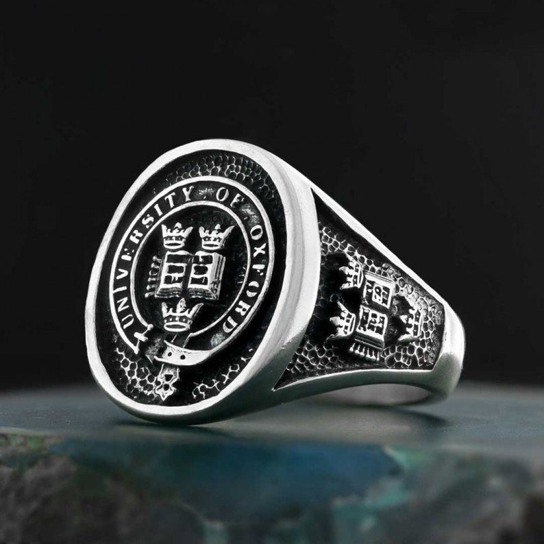 Silver Custom College Class Ring School Ringsignet Ring - Etsy
