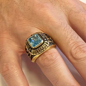 925K Silver Customized Class Ring, Customizable College Ring, Signet ...