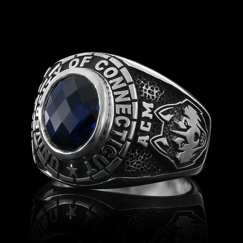 925K Silver Custom College Class Ring Graduation Gift High - Etsy