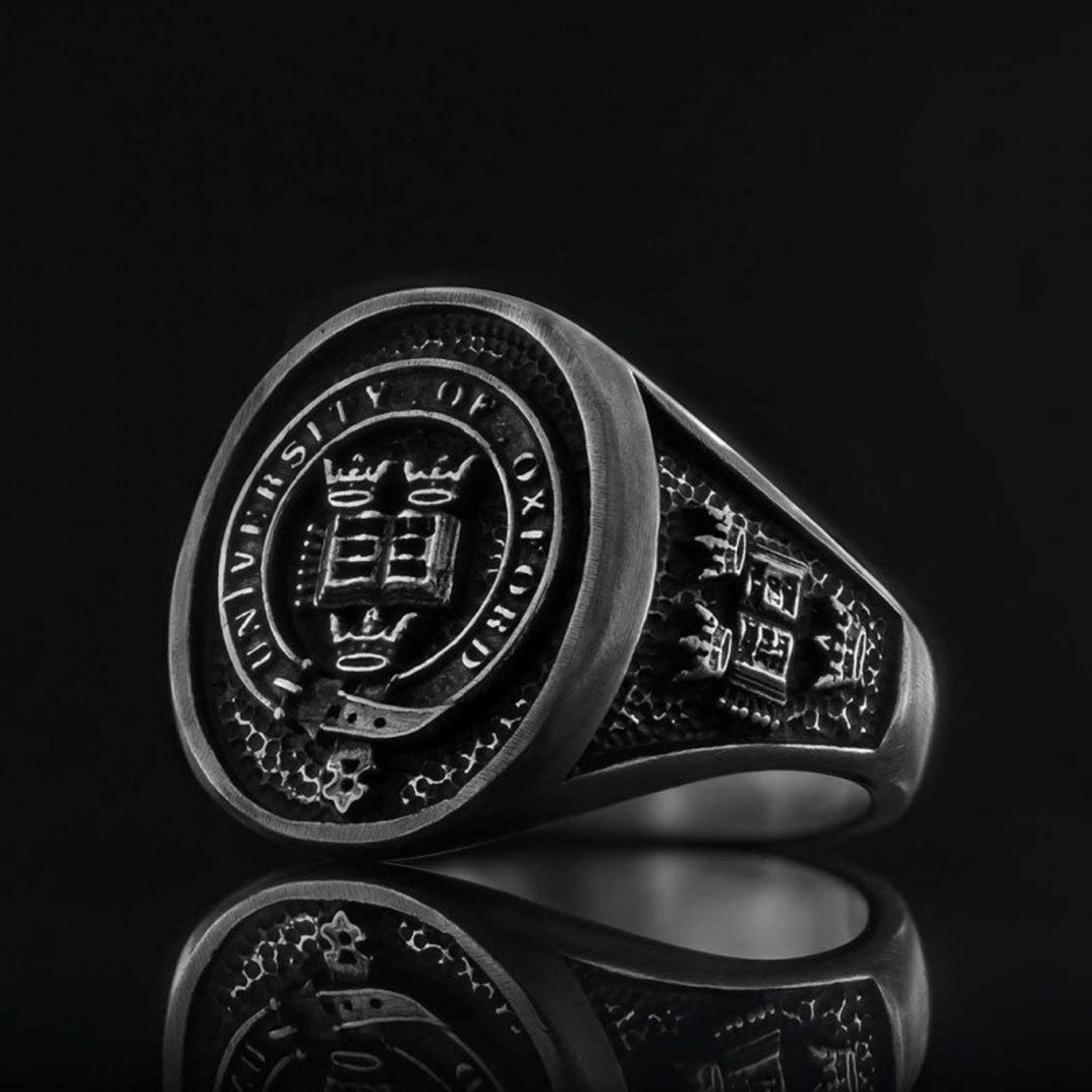 Silver Custom College Class Ring School RingSignet Ring | Etsy