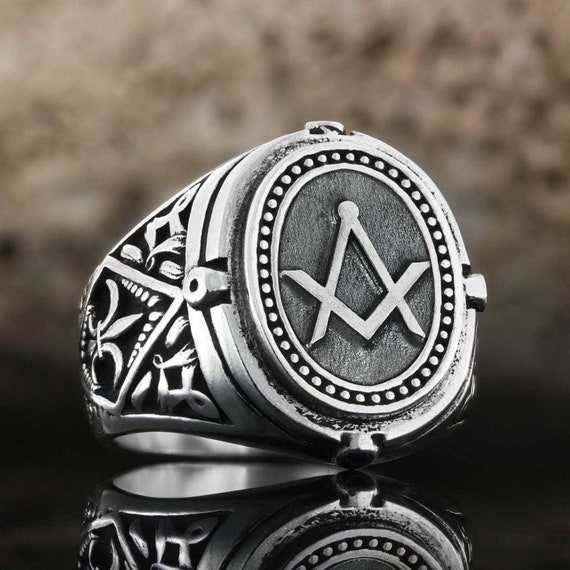 Lodge Masonic Ring Sterling Silver Customized Masonic Ring | Etsy