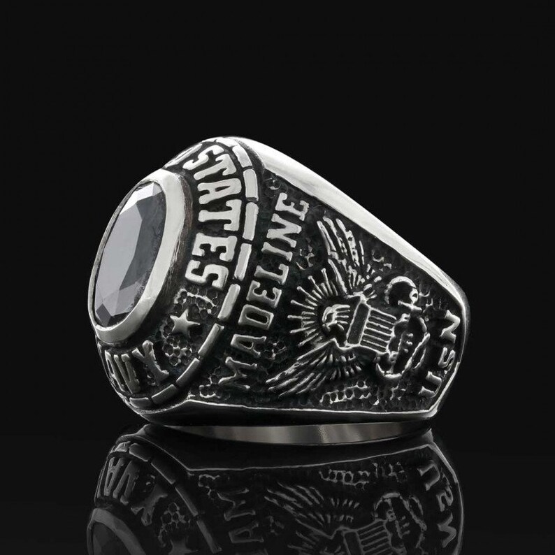Customized United States Army Ring Silver US Army Ring US - Etsy