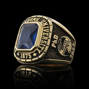 925K Silver Customized Class Ring, Customizable College Ring, Signet ...