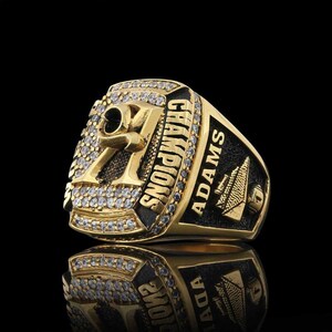 Silver Championship Ring, Personalized Hockey Ring, Basketball Ring ...