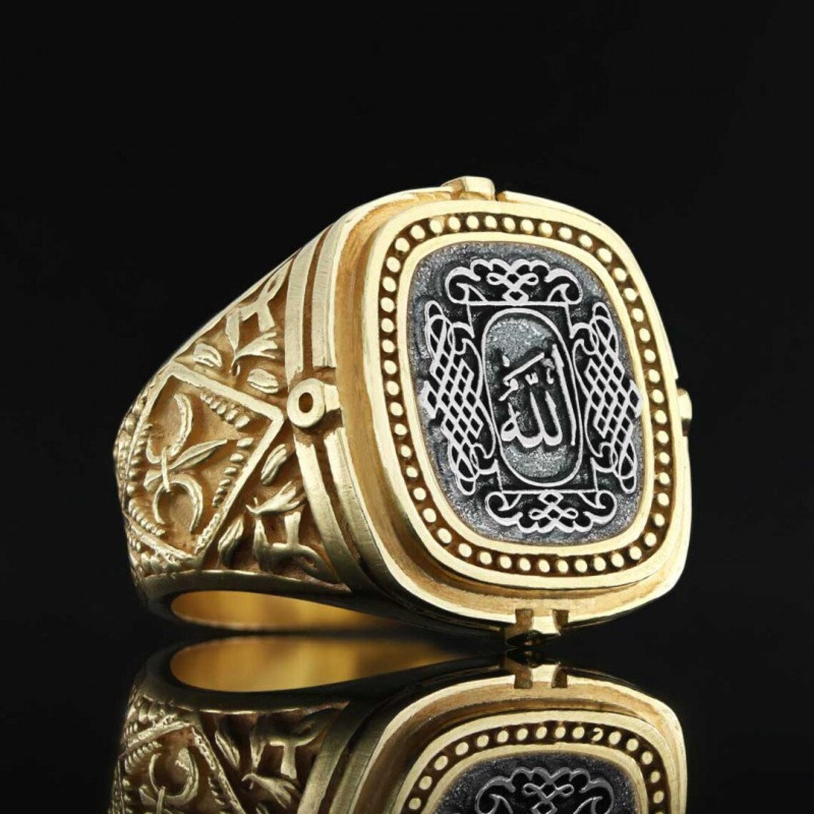 Allah Islamic Ring Silver Islamic Jewelry Islam Ring - Etsy
