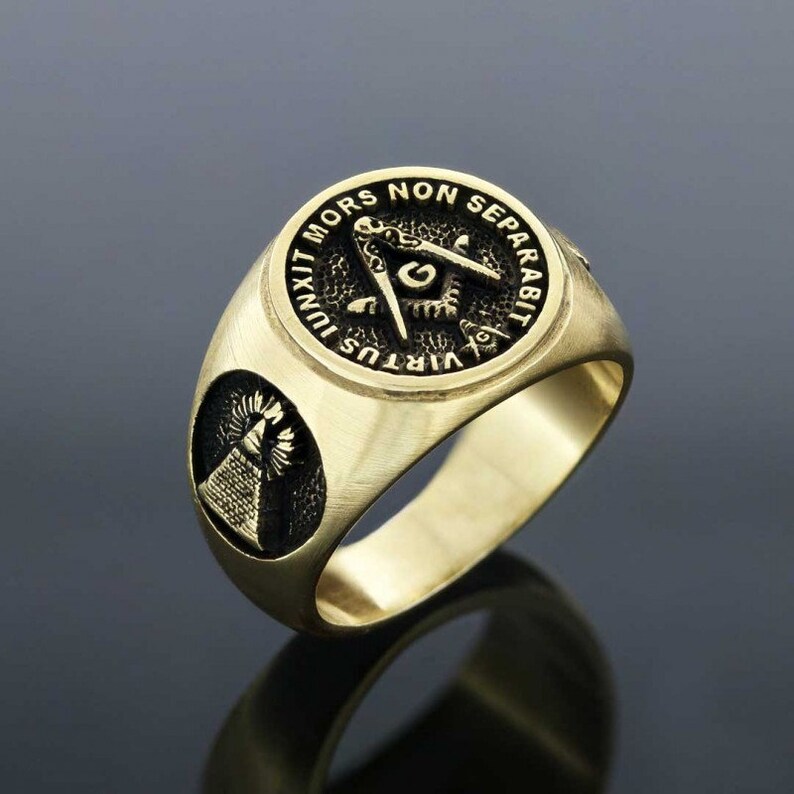 Skull and Bones Masonic Ring, Sterling Silver Customized Masonic Ring ...
