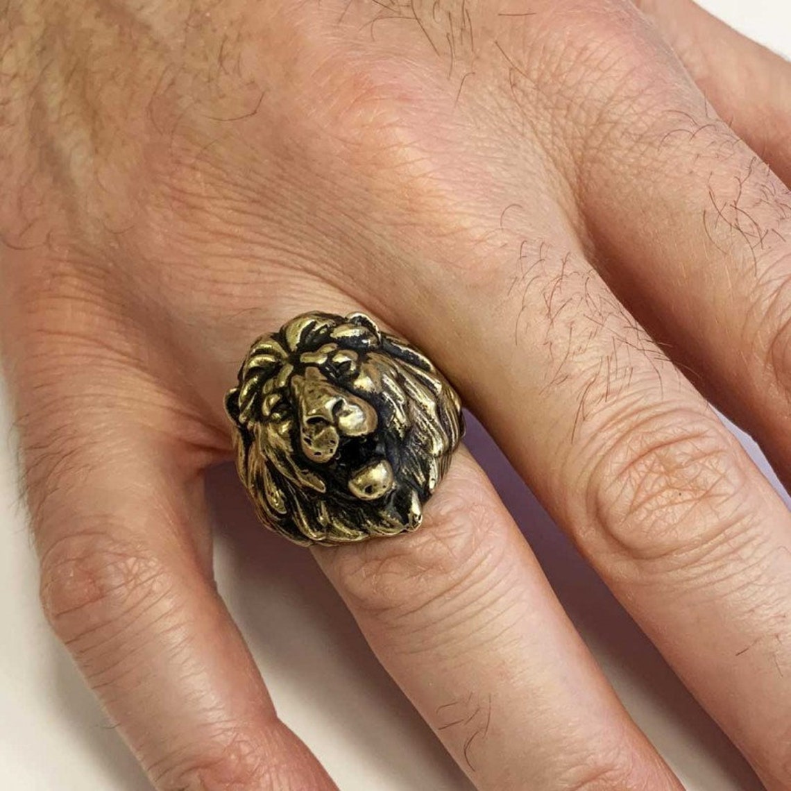 ROARING LION RING Silver Lion Ring Leo Ring 925 Sterling | Etsy