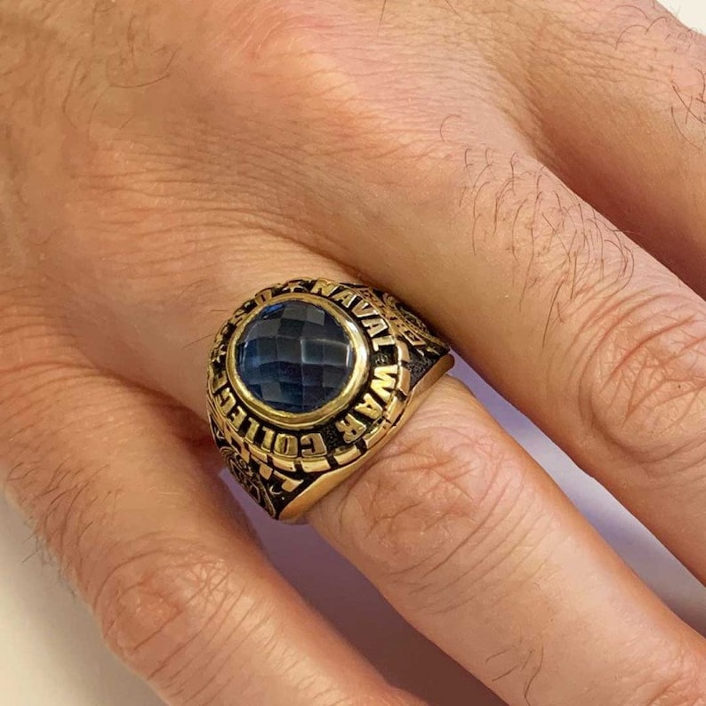 US Naval War College Ring Silver Custom College Class Ring - Etsy