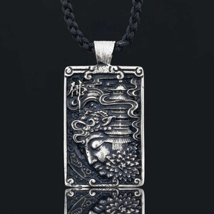 Sterling Silver Samurai Pendant, Silver Samurai Necklace, Silver Japan ...