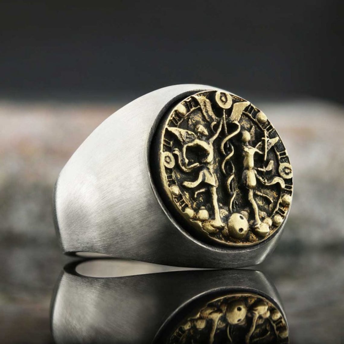 Gemini Zodiac Silver Ring Gemini Ring Birthday Gift - Etsy