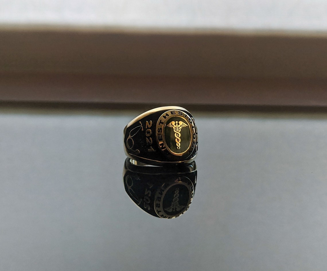 Custom College Class Ring School Ring Gold Signet Ring - Etsy