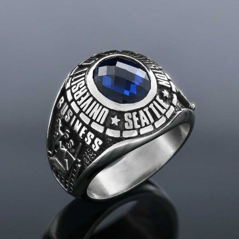 Silver Custom Class Ring Graduation Gift High School Class | Etsy