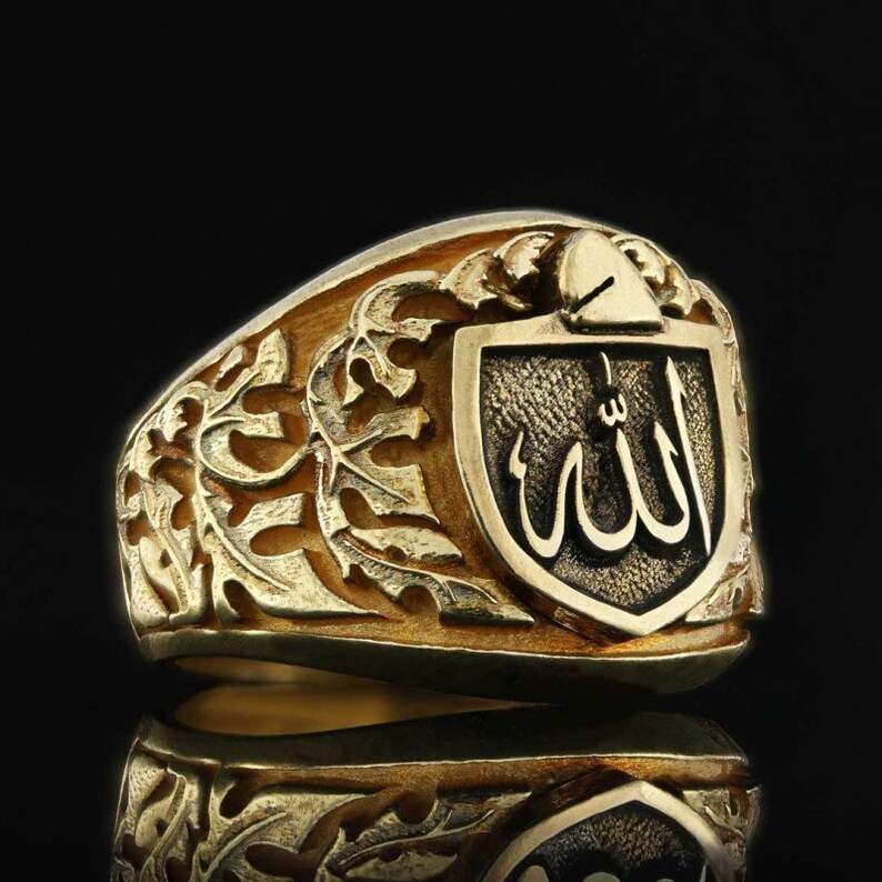 Allah Islamic Ring Silver Islamic Jewelry Islam Ring | Etsy
