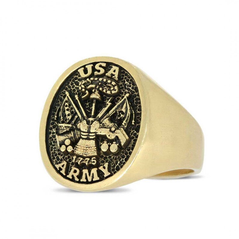 US Army Embossed Ring, Silver US Eagle Embossed Ring, USA Eagle Ring ...