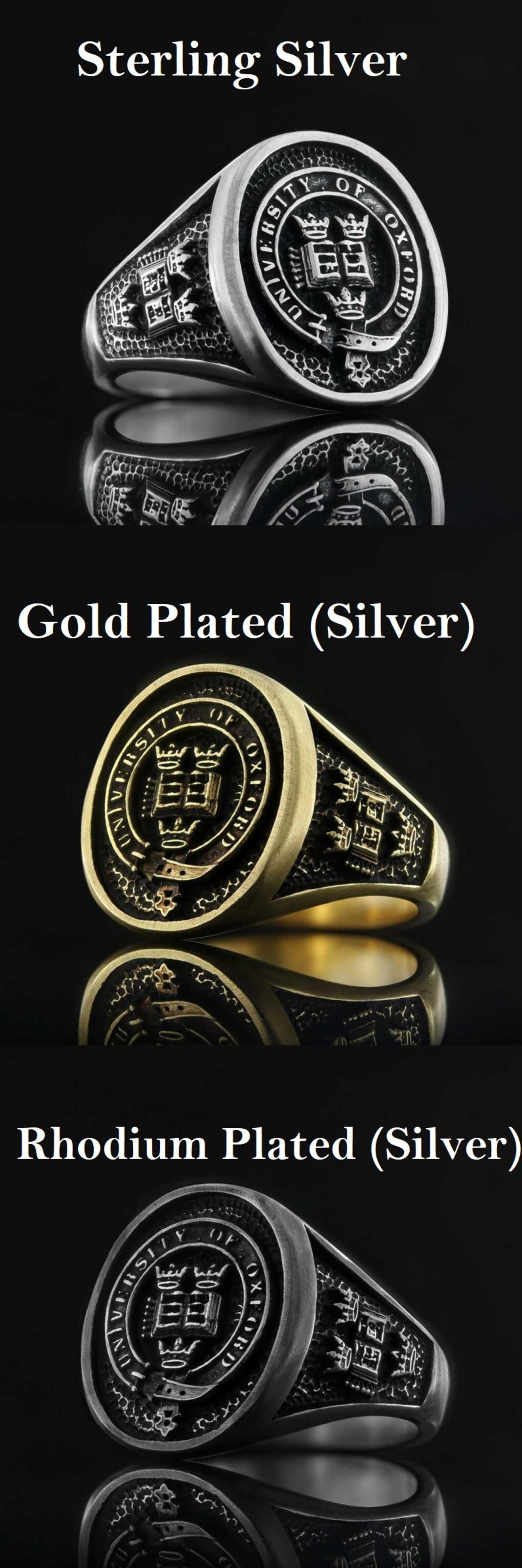 Silver Custom College Class Ring School Ringsignet Ring - Etsy