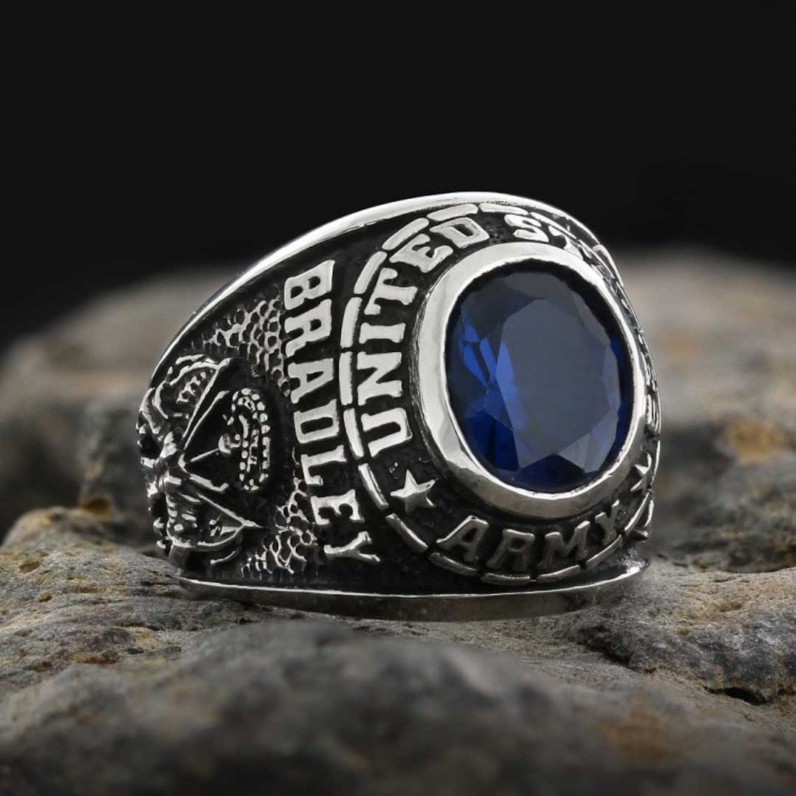 Personalized United States Army Ring Silver US Army Ring US - Etsy