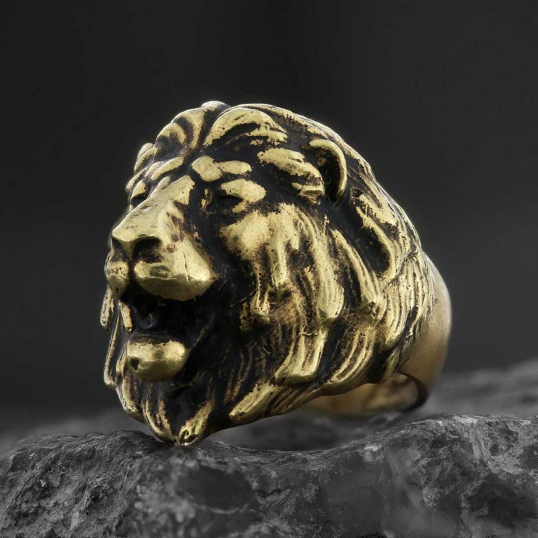 ROARING LION RING, Silver Lion Ring, Leo Ring, 925 Sterling Silver Lion ...