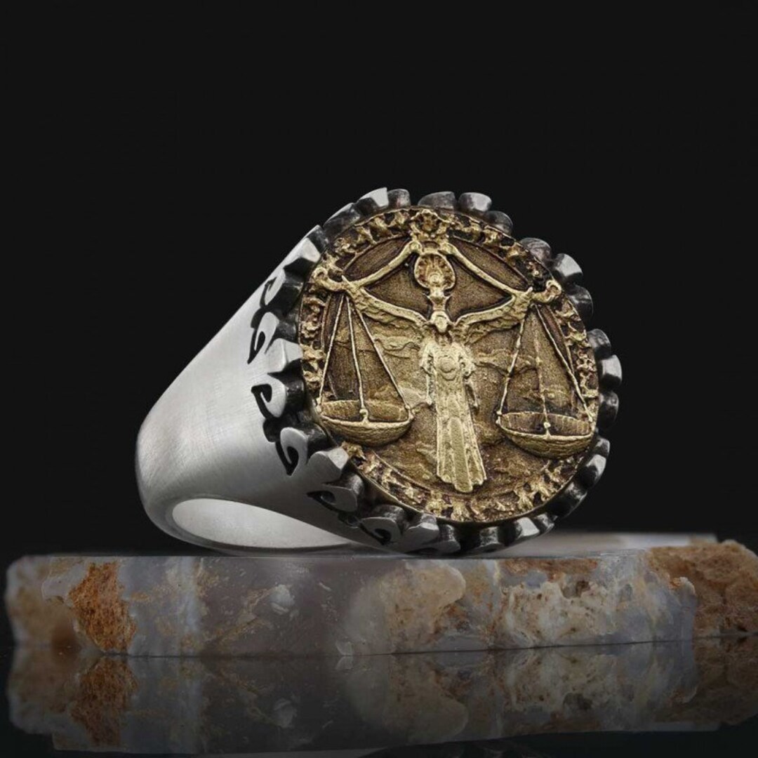 Libra Zodiac Silver Ring - Zodiac Ring - Birthday Gift - Sterling ...