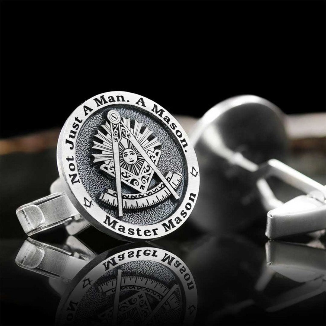 Freemasons Cufflink, Past Master Masonic Cufflink, Silver Cufflinks ...