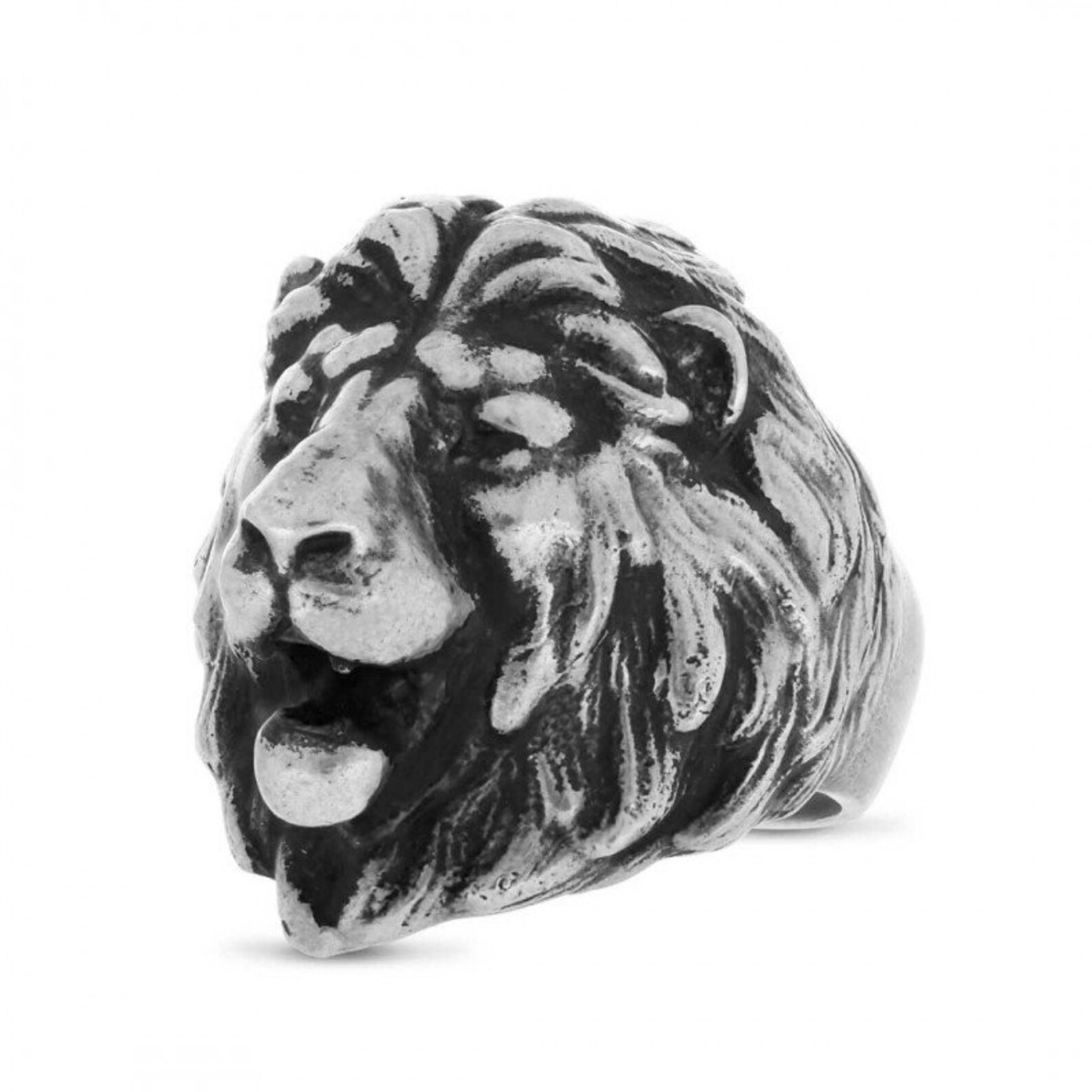 ROARING LION RING Silver Lion Ring Leo Ring 925 Sterling | Etsy