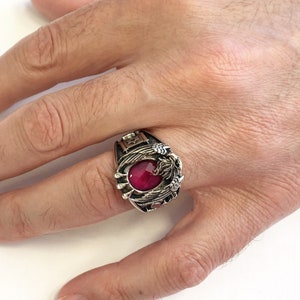 EAGLE JEWISH RING, Sterling Silver Eagle Style Jewish Ring , Jewish ...