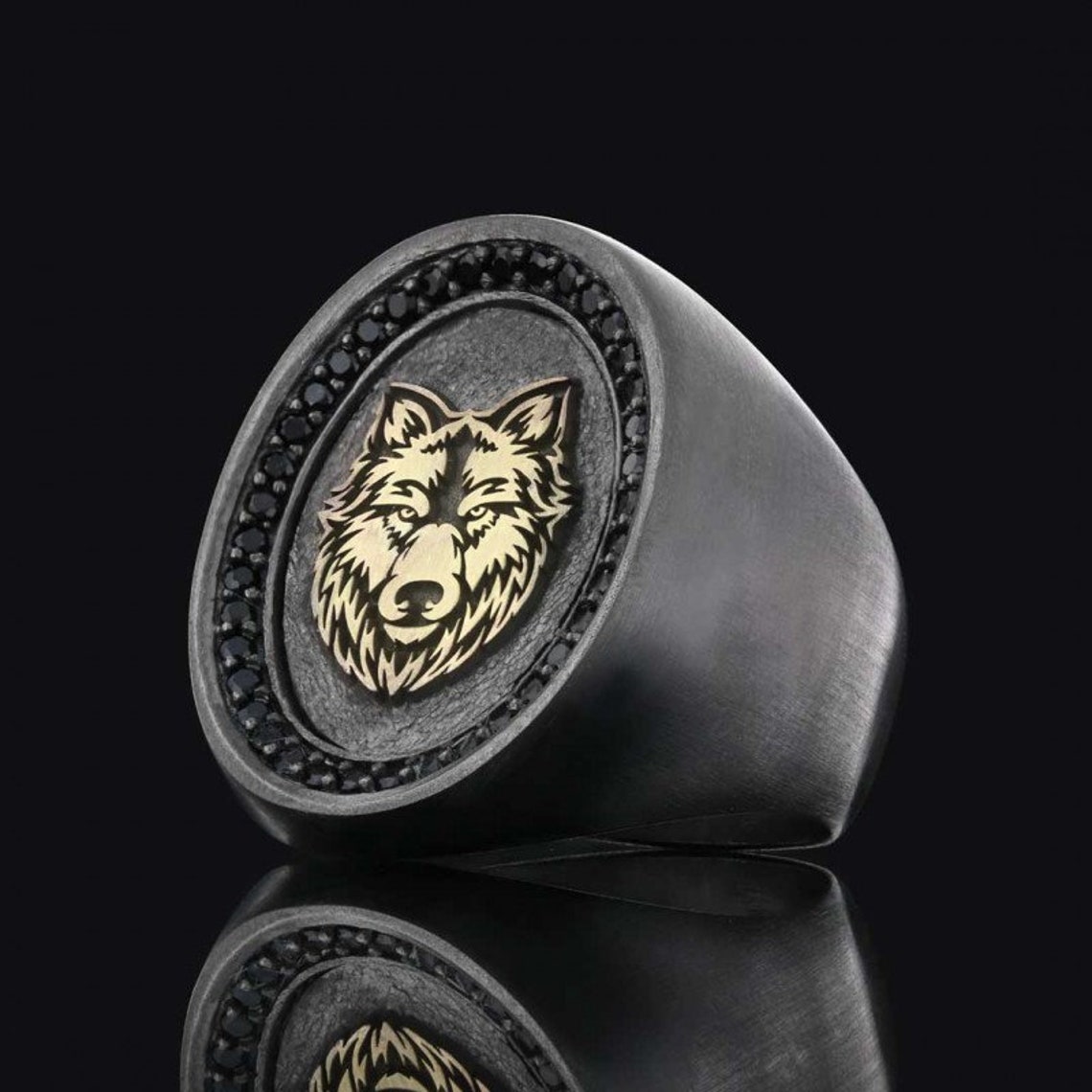 Wolf Silver Ring Wolf Design 925 Sterling Silver Ring - Etsy